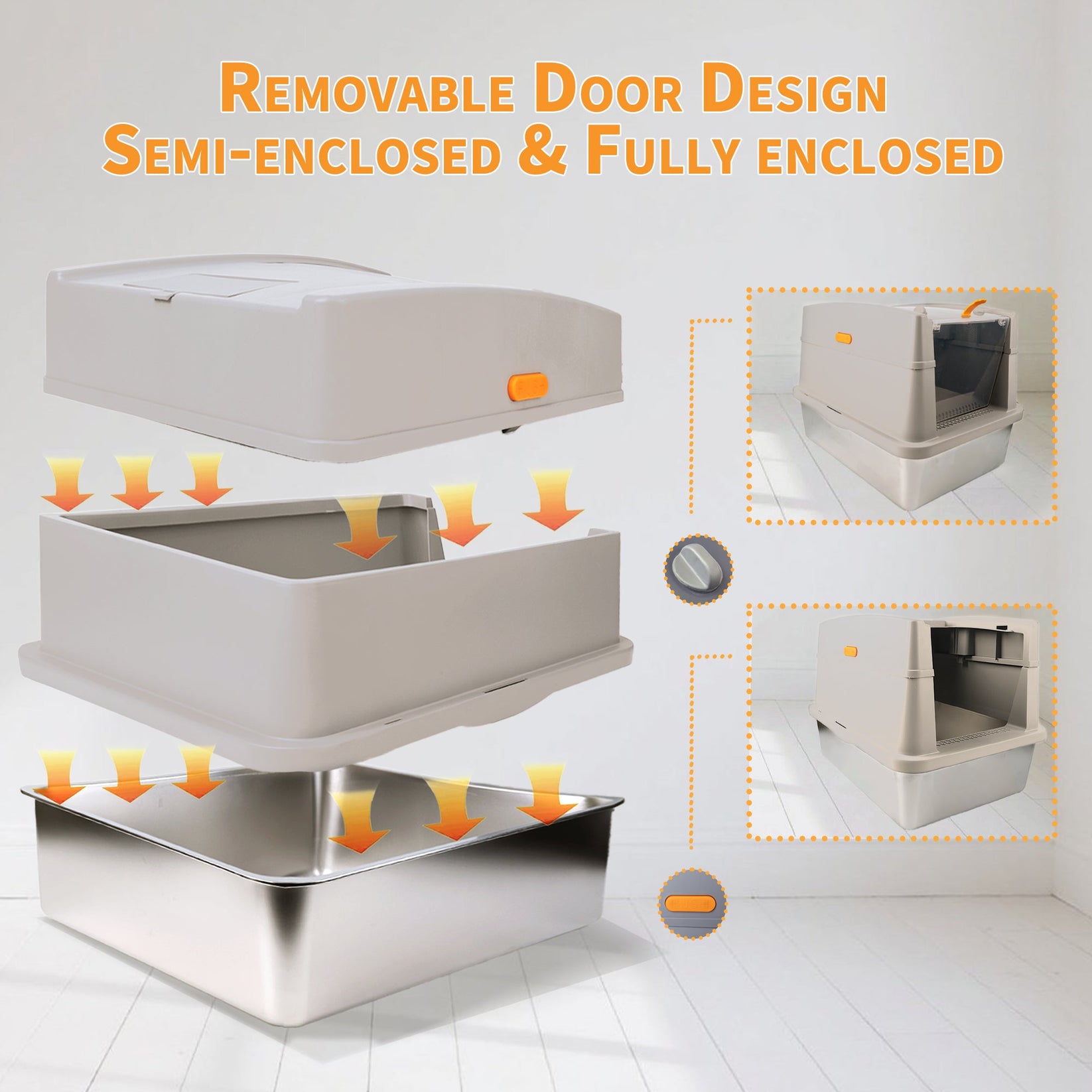 Go Fresh - Cat Litter Box Hooded Stainless Steel Base – Loving Cats ...