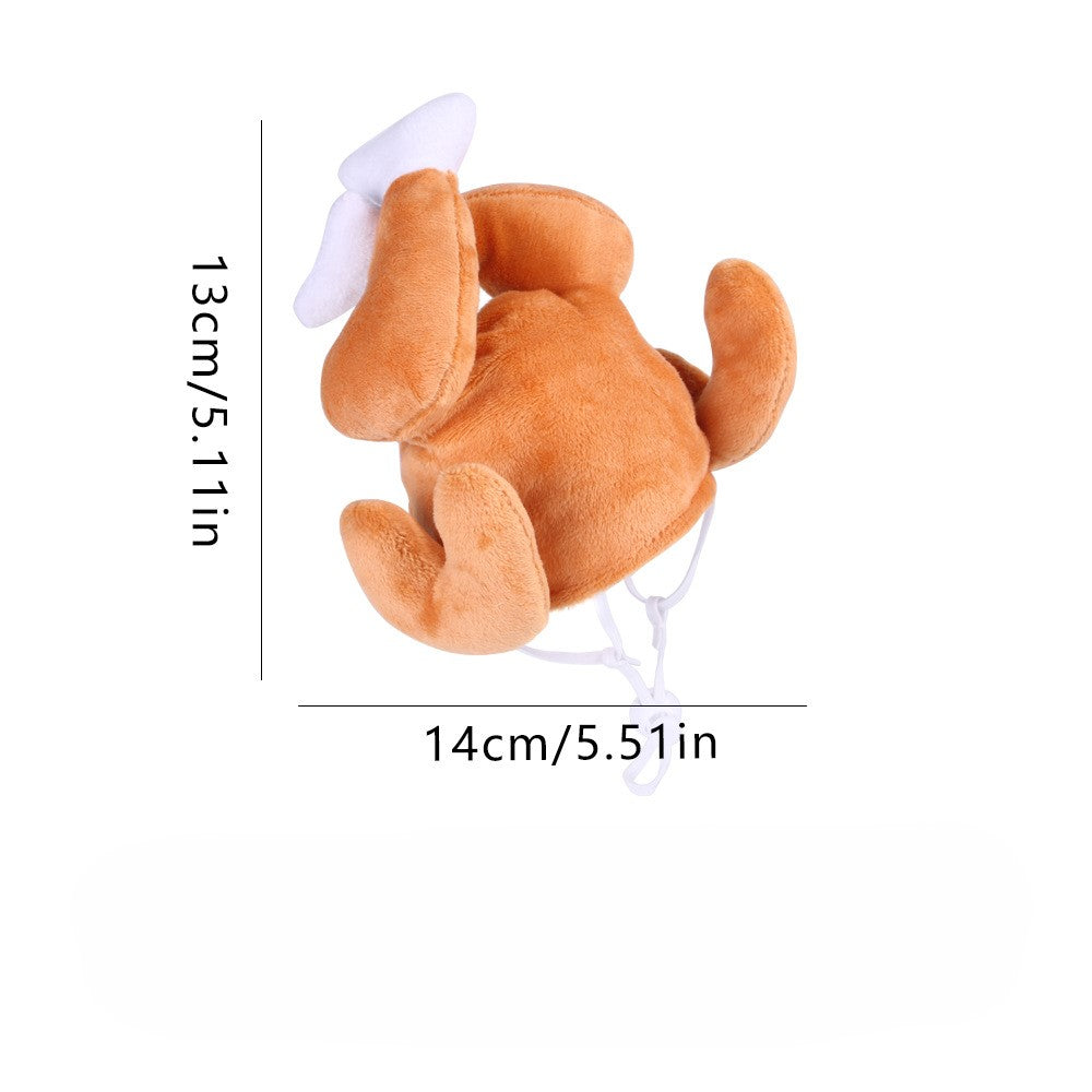 Pet Roast Turkey Hat with Plush Fabric & Elastic Strap – Loving Cats ...