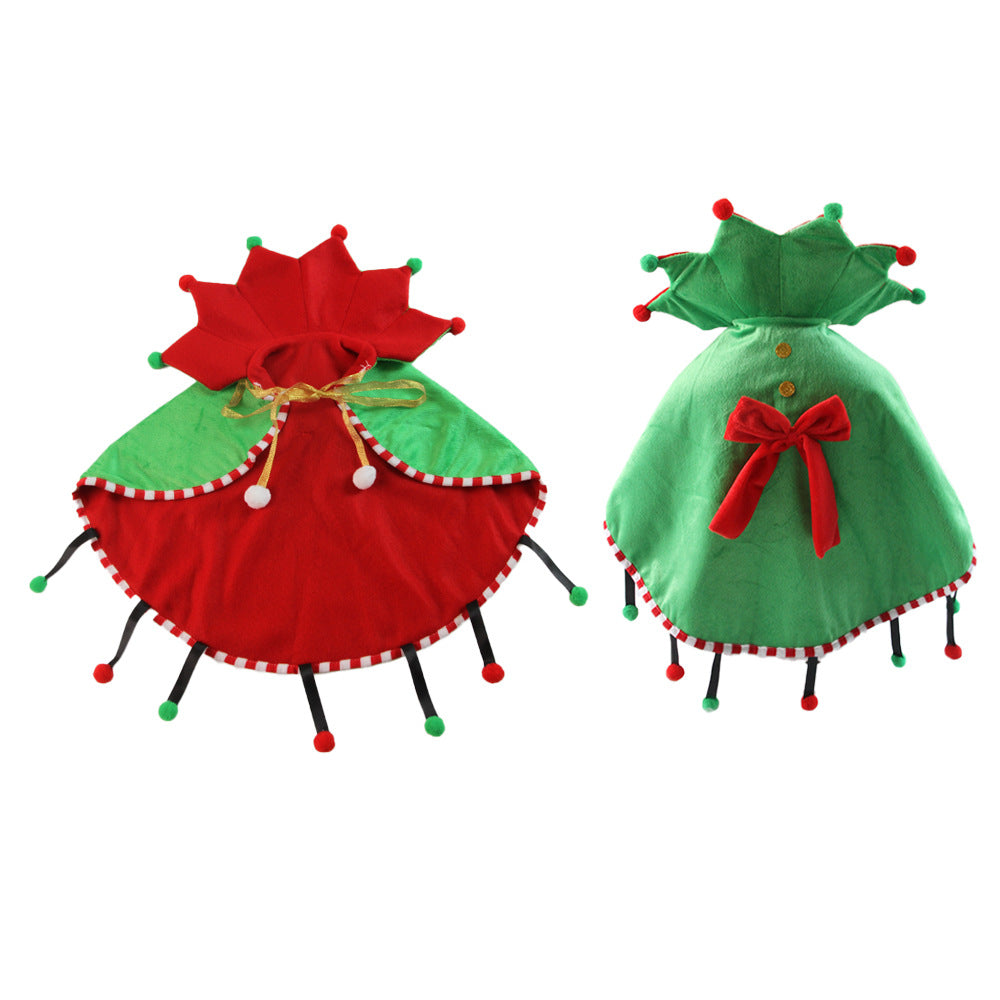 Dog & Cat Christmas Cape • Fleece Cloak with Pom-Poms – Loving Cats ...