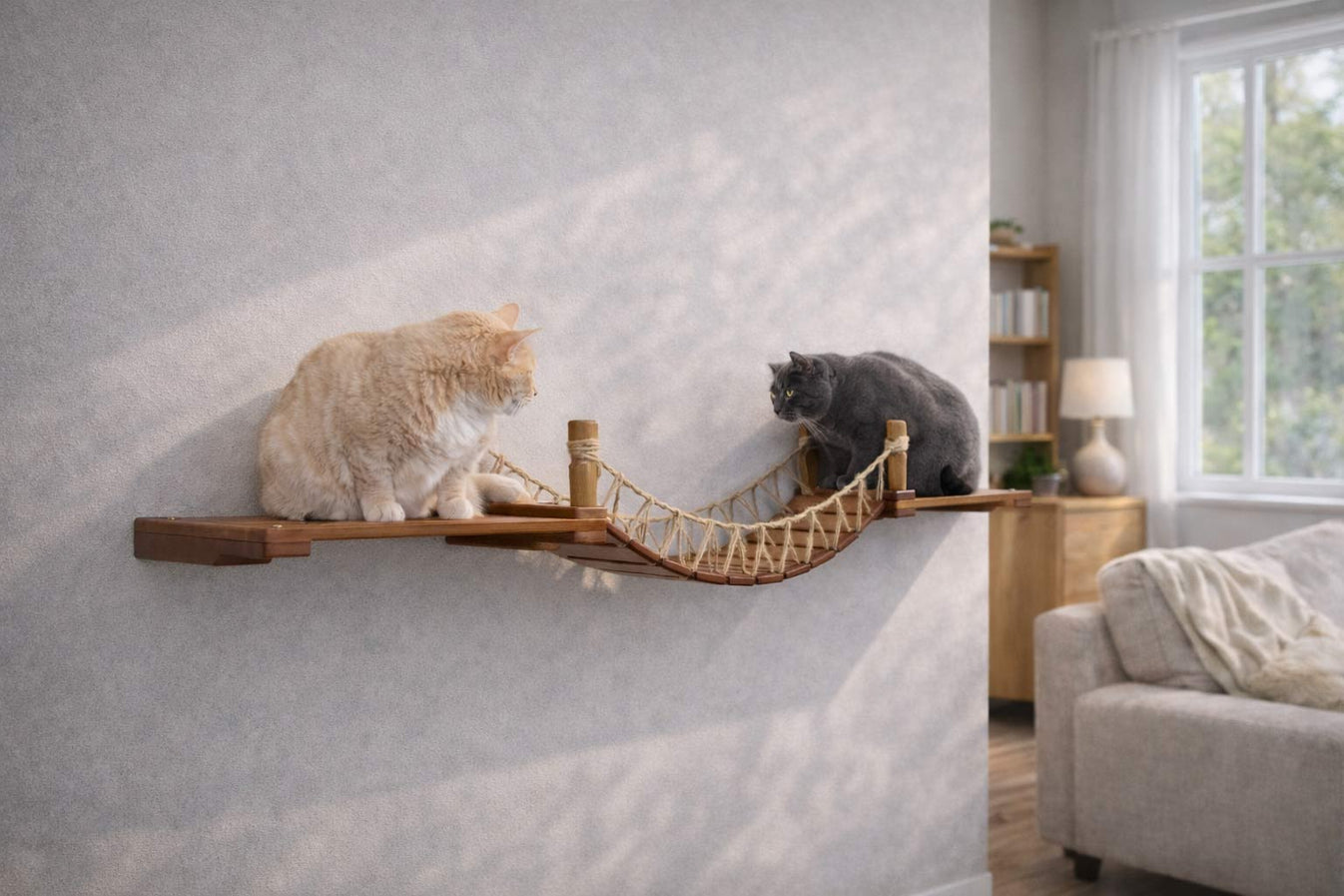 Cat Wall Bridge and Shelf Set – Loving Cats Worldwide®